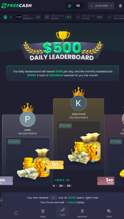 FreeCash bonus codes (November 2025) & FreeCash for Android