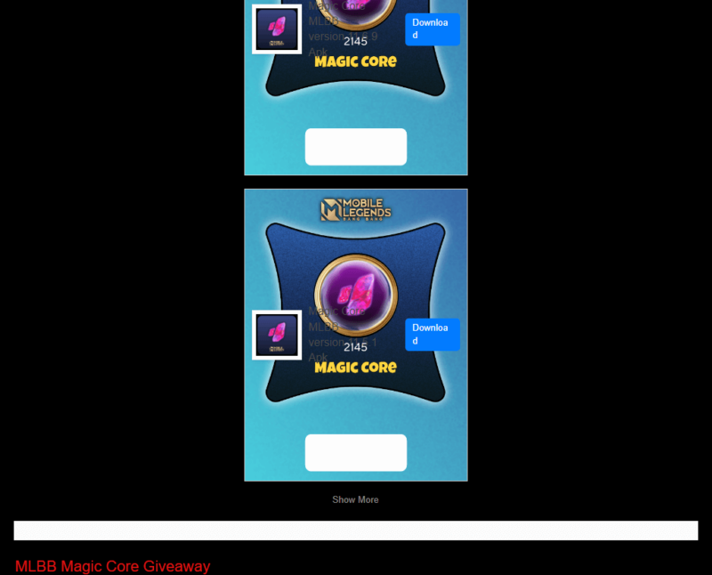 MLrewards.com Magic Core giveaway scam