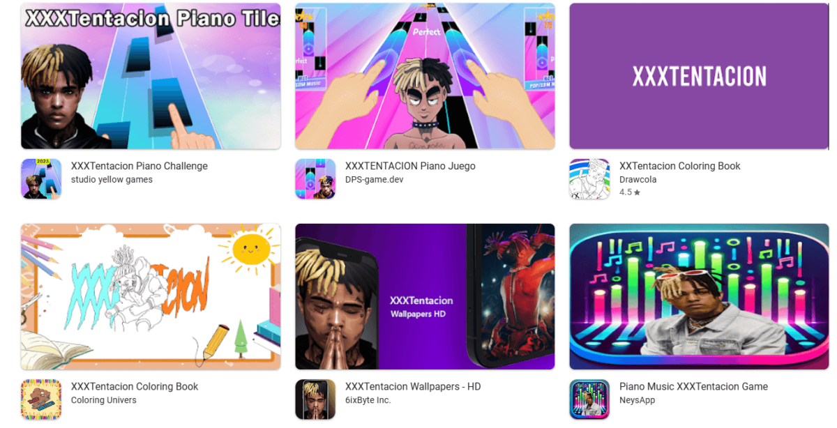 XXXTentacion video games (Android & beyond)